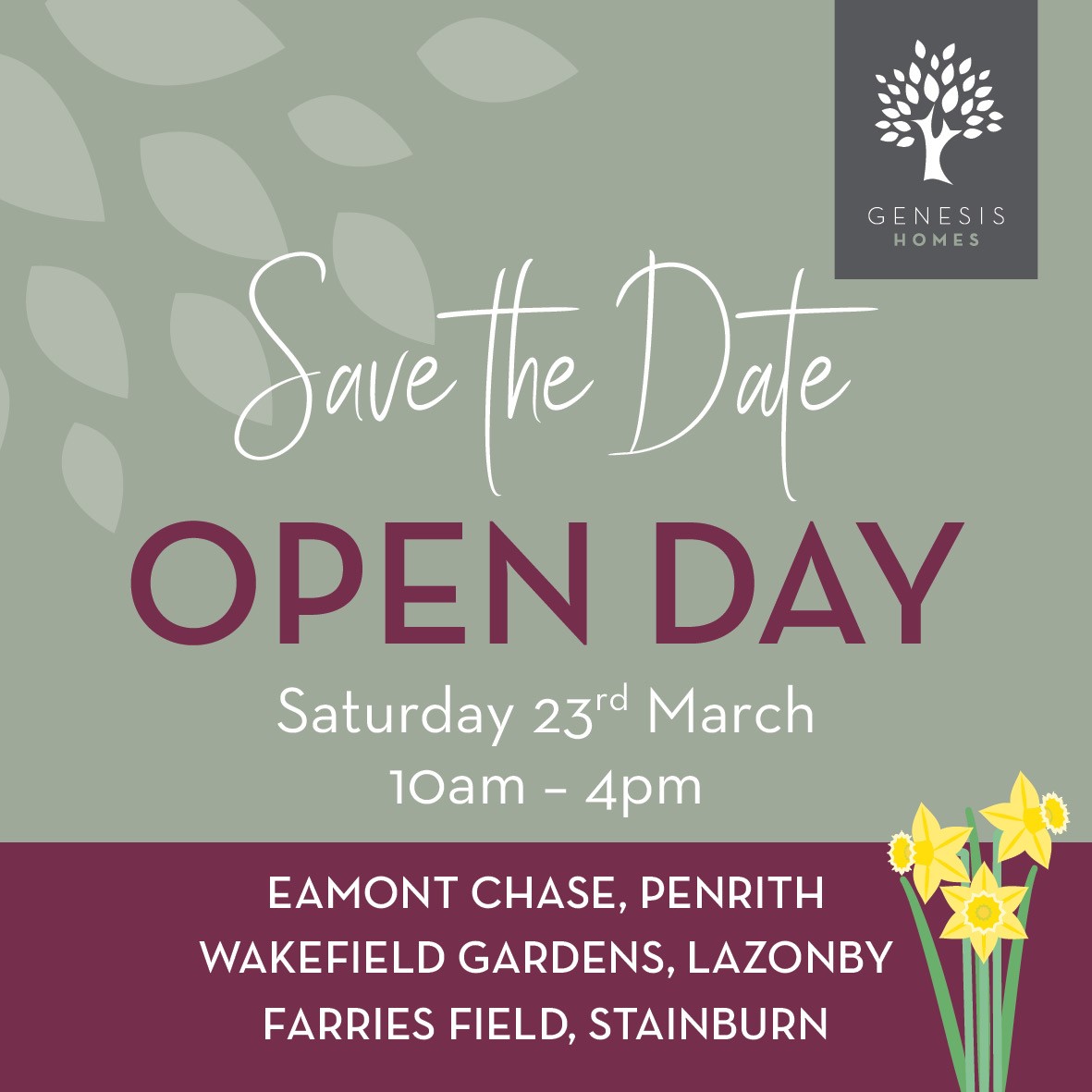 Join us at our Spring Open Day to view our award-winning developments ...